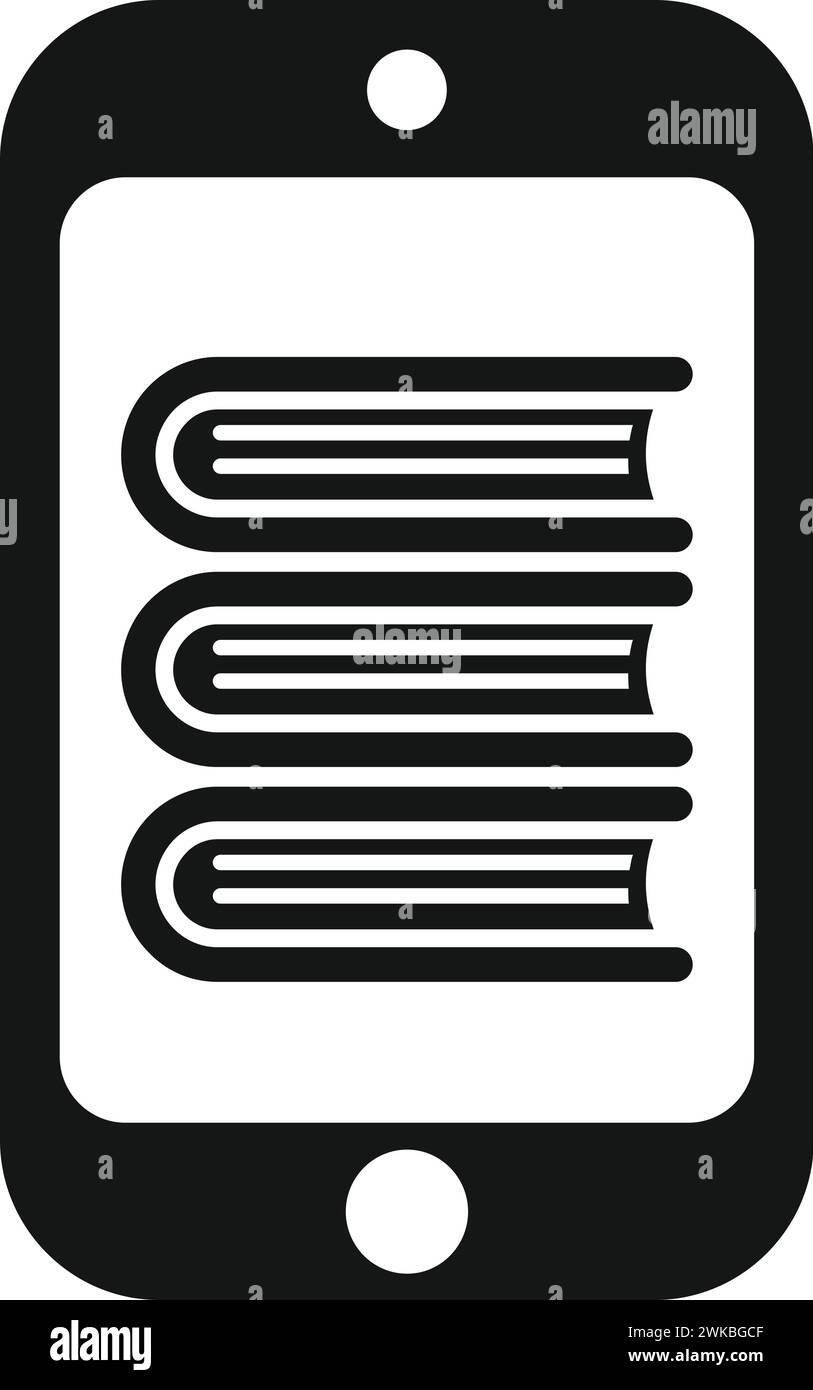 Books store icon simple vector. App store guide. Electronic work online ...