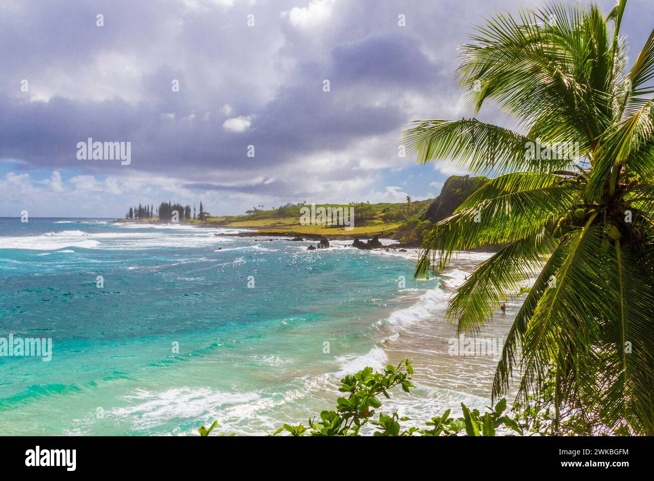Hamoa Beach near Hana, accessible from the Road to Hana on the island ...