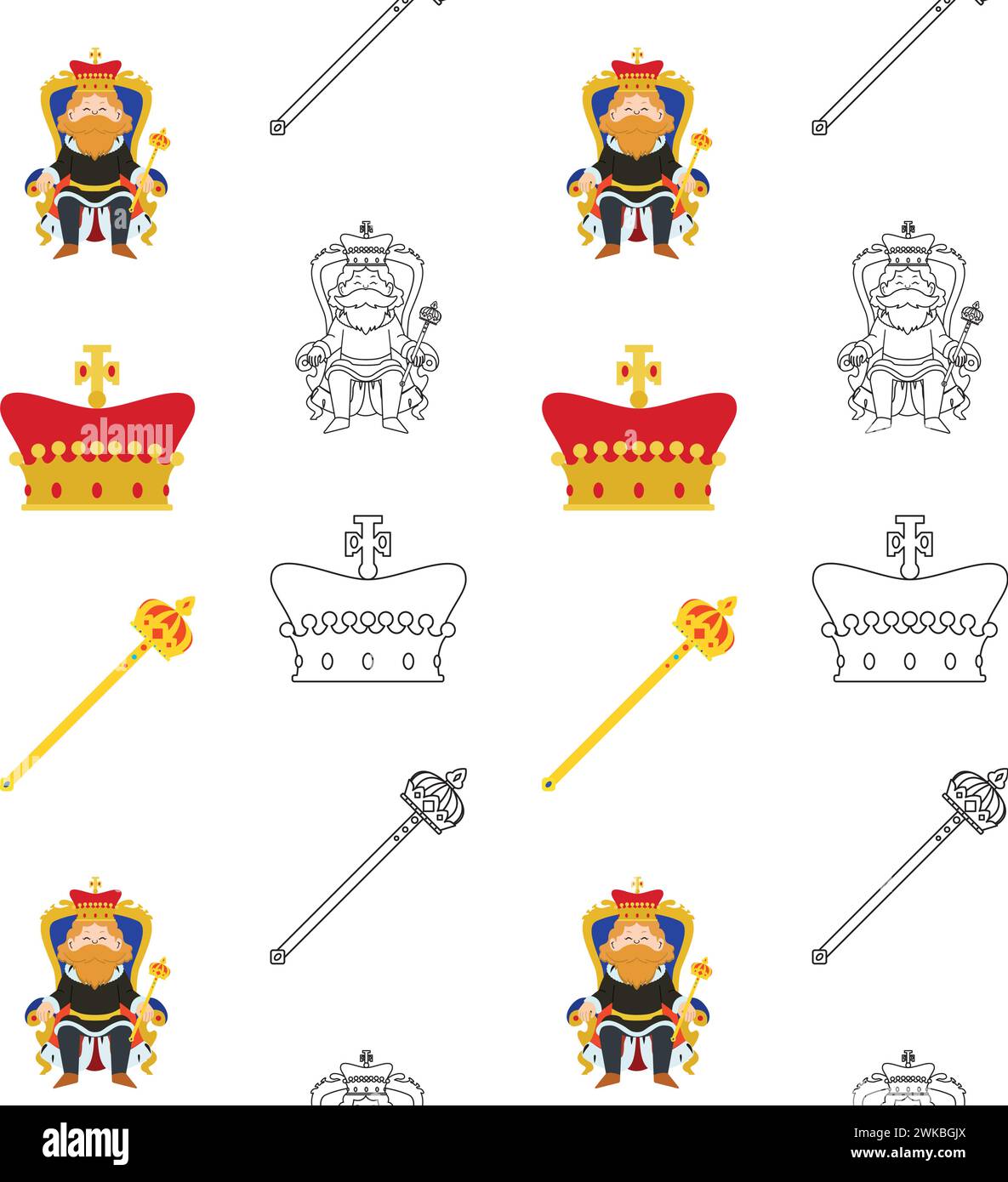 Royalty icons Pattern background Vector Stock Vector Image & Art - Alamy