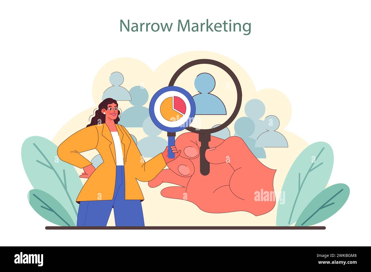 Narrow marketing focus concept. Demonstrates targeted approach in ... Narrow marketing focus concept. Demonstrates targeted approach in ...