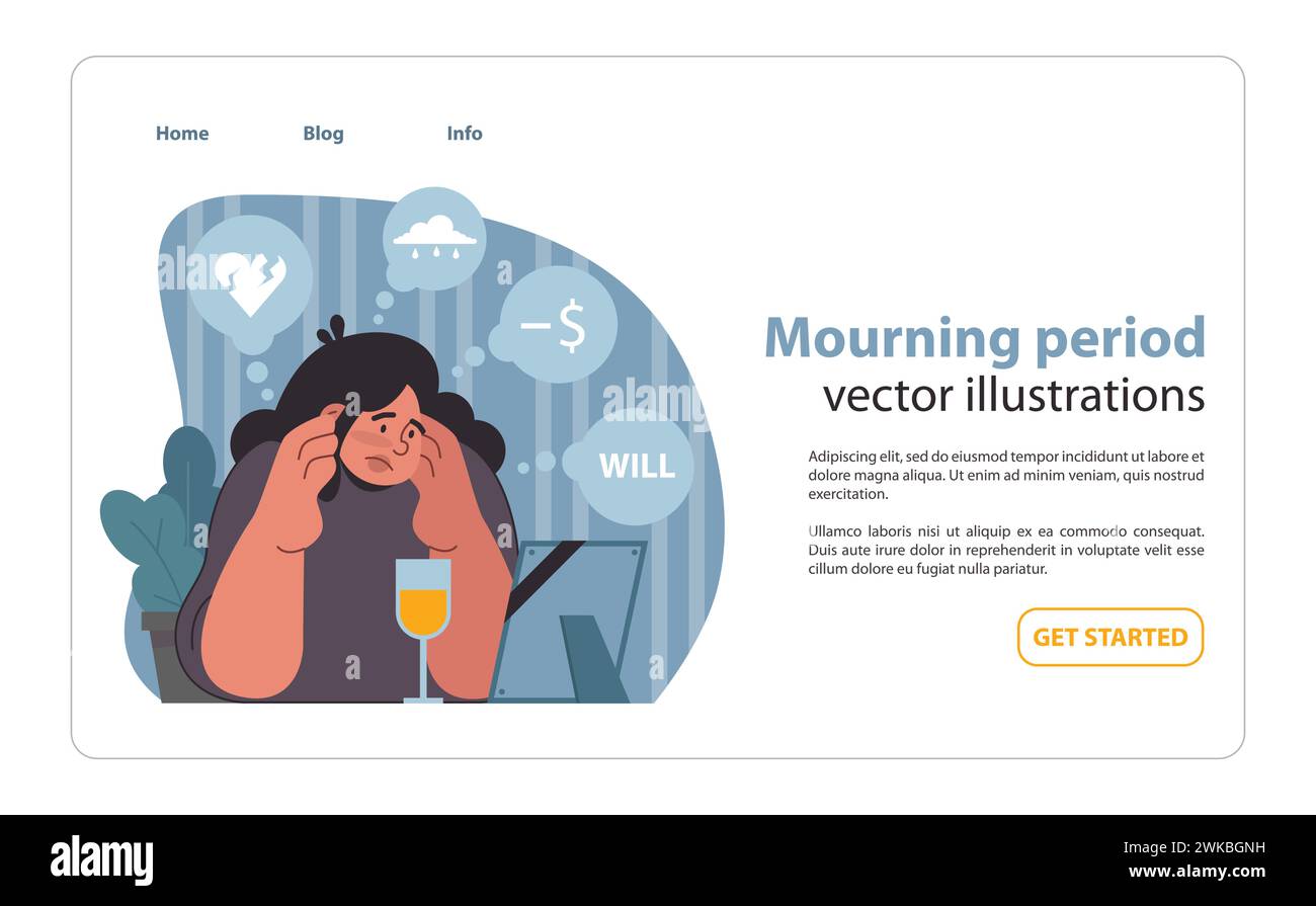 Mourning period web or landing. The dual ache of heartbreak and ...