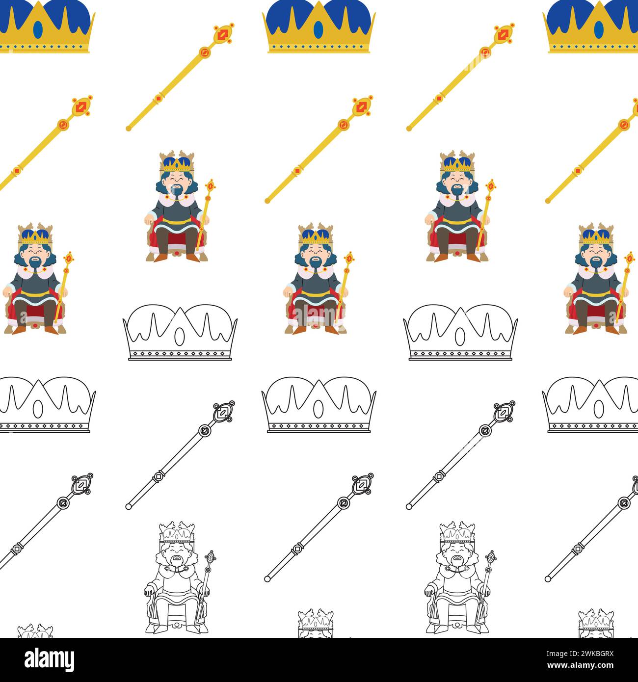 Royalty icons Pattern background Vector Stock Vector Image & Art - Alamy