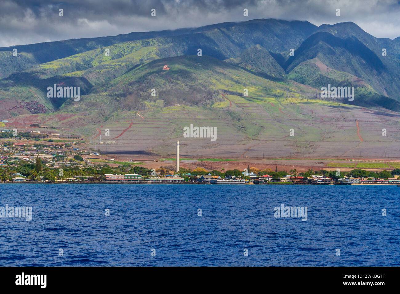 Smokestack restored as lahaina symbolic icon hi-res stock photography ...