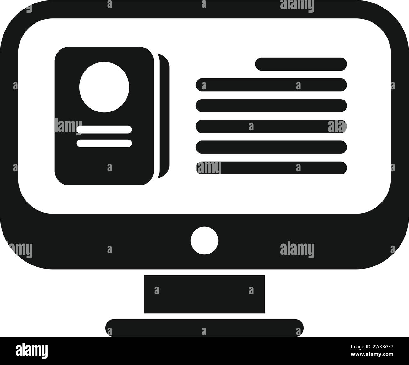 Online book description icon simple vector. Literary works. Audio app ...