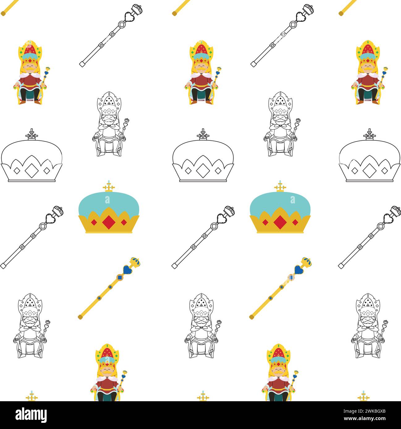 Royalty icons Pattern background Vector Stock Vector Image & Art - Alamy