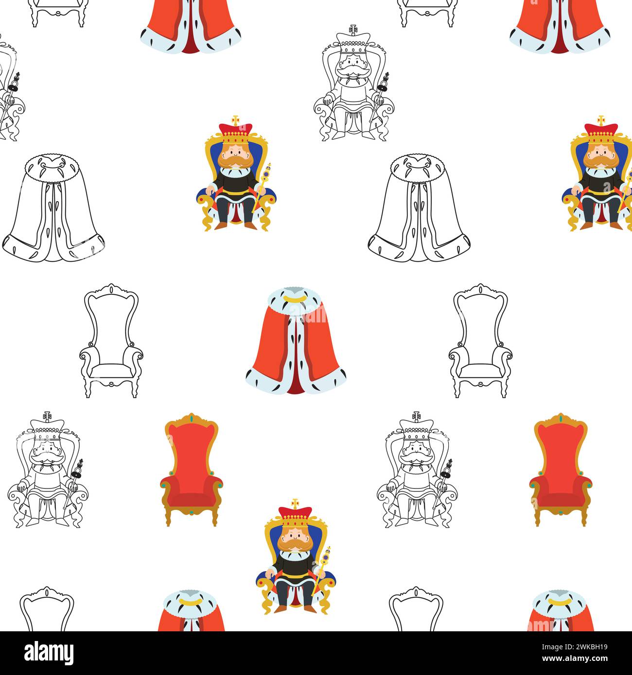 Royalty icons Pattern background Vector Stock Vector Image & Art - Alamy