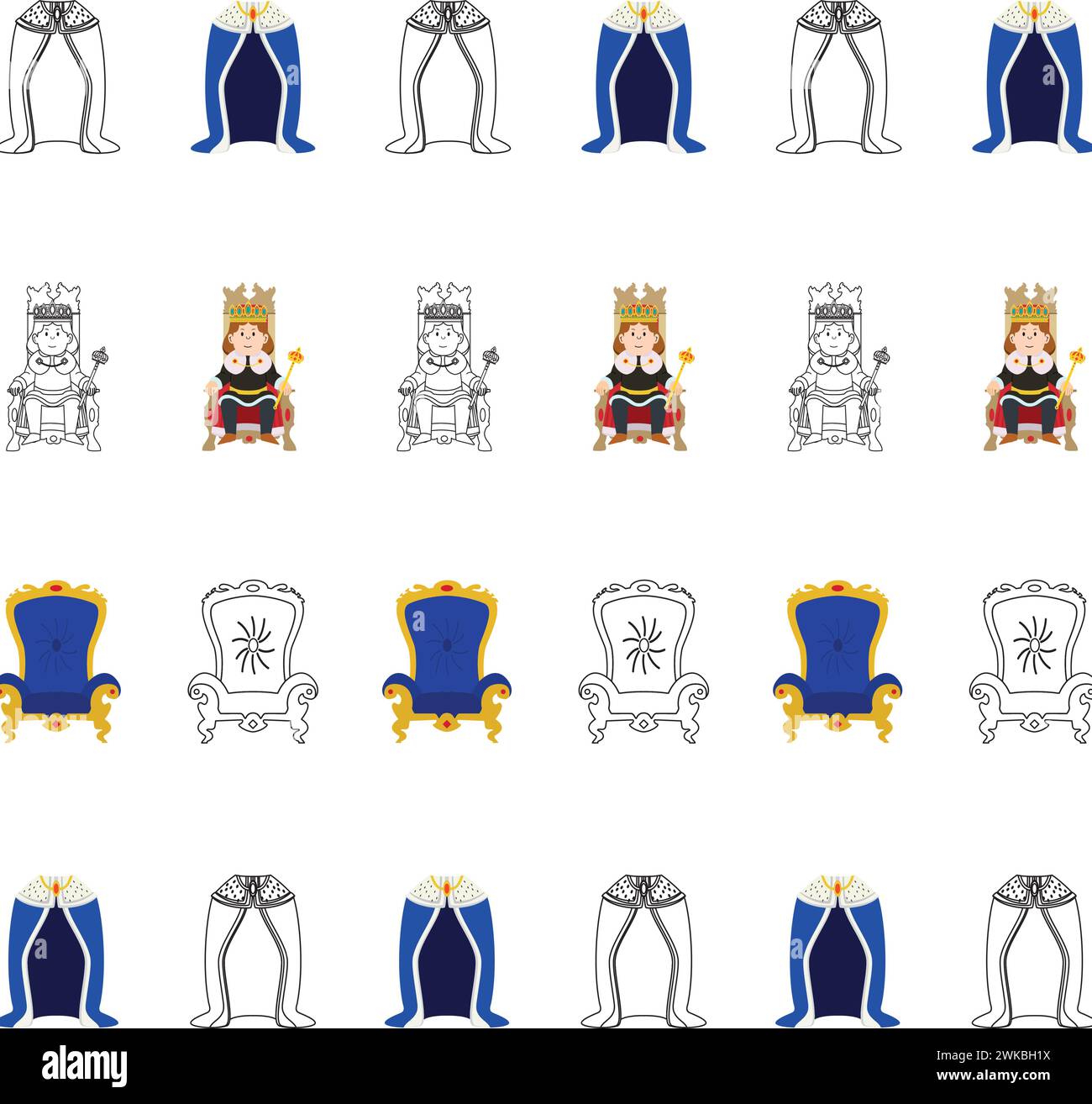 Royalty icons Pattern background Vector Stock Vector Image & Art - Alamy