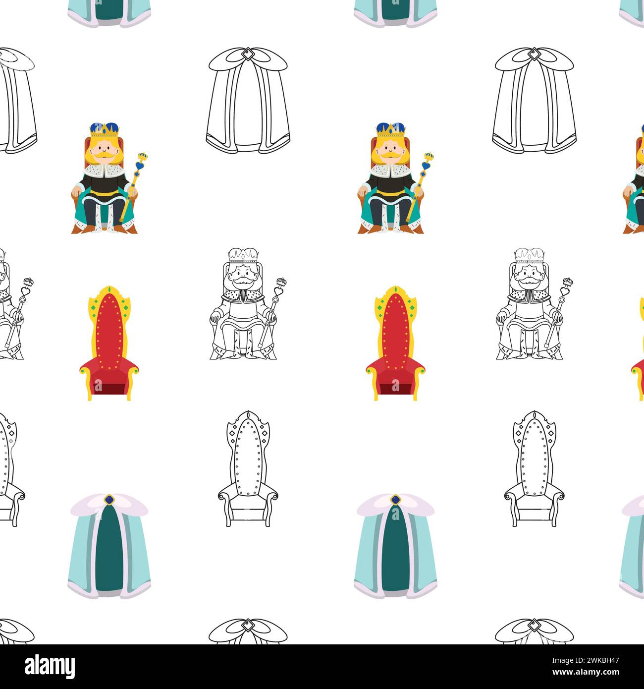 Royalty icons Pattern background Vector Stock Vector Image & Art - Alamy