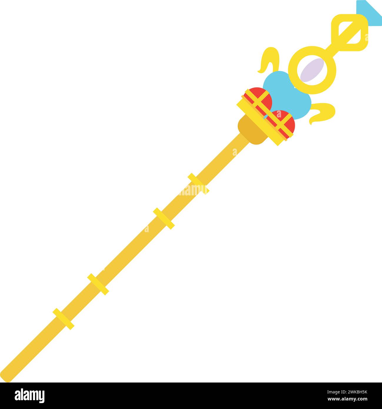 Colored royal staff icon Vector Stock Vector Image & Art - Alamy