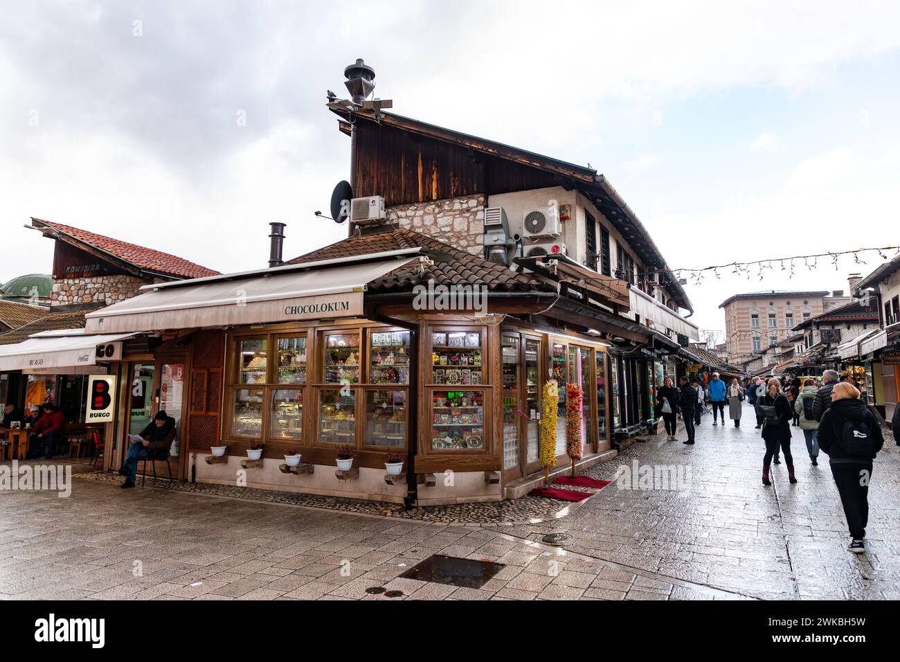 Sarajevo - BiH - 11 FEB 2024: Bascarsija is Sarajevo's old bazaar and ...