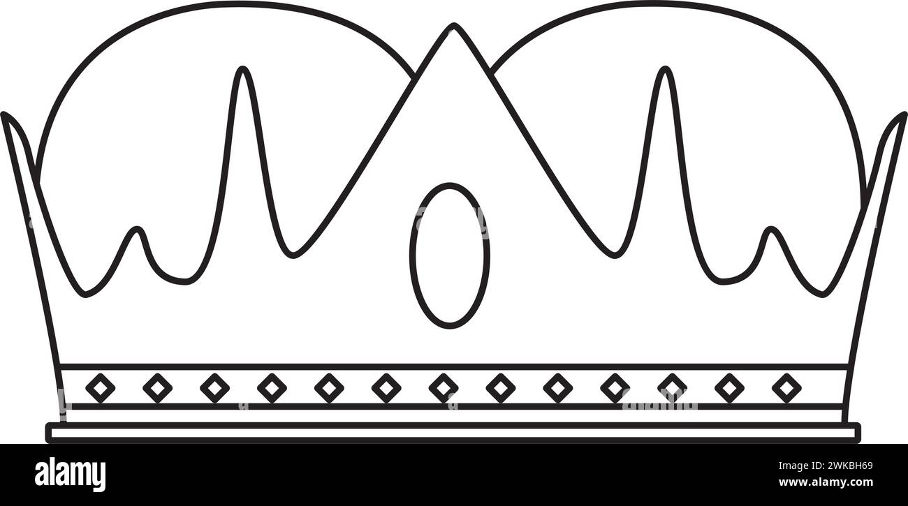Crown outline Black and White Stock Photos & Images - Alamy
