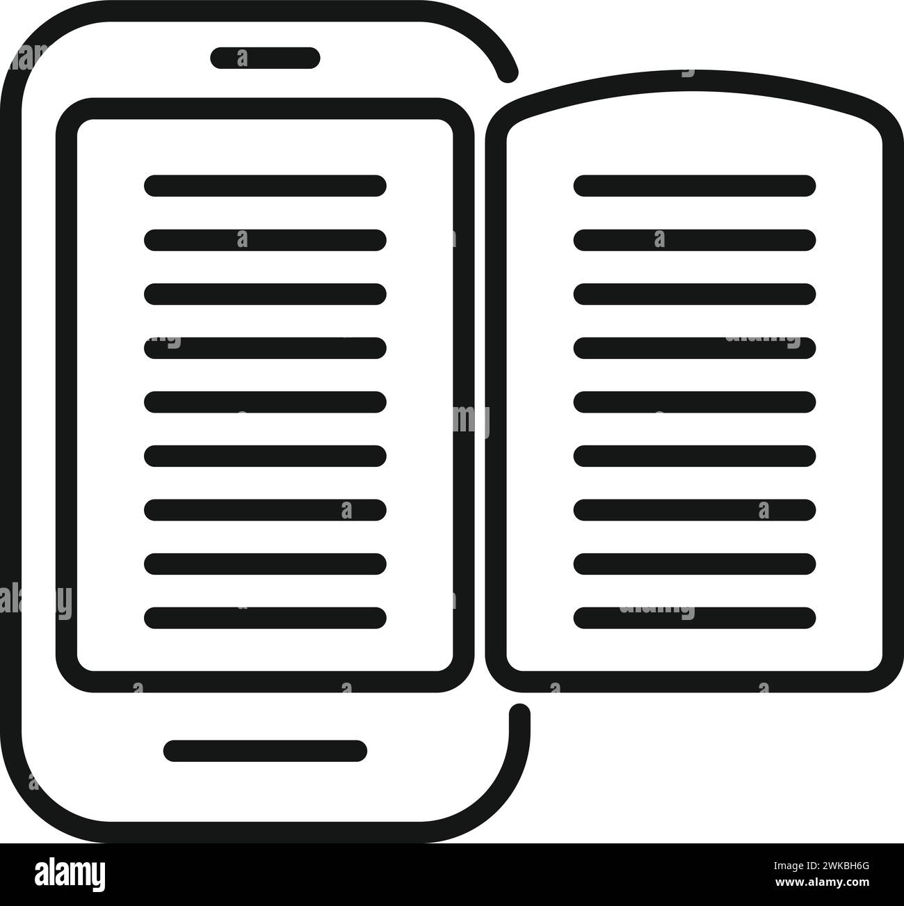Read online book icon outline vector. Read person guide. Based internet ...