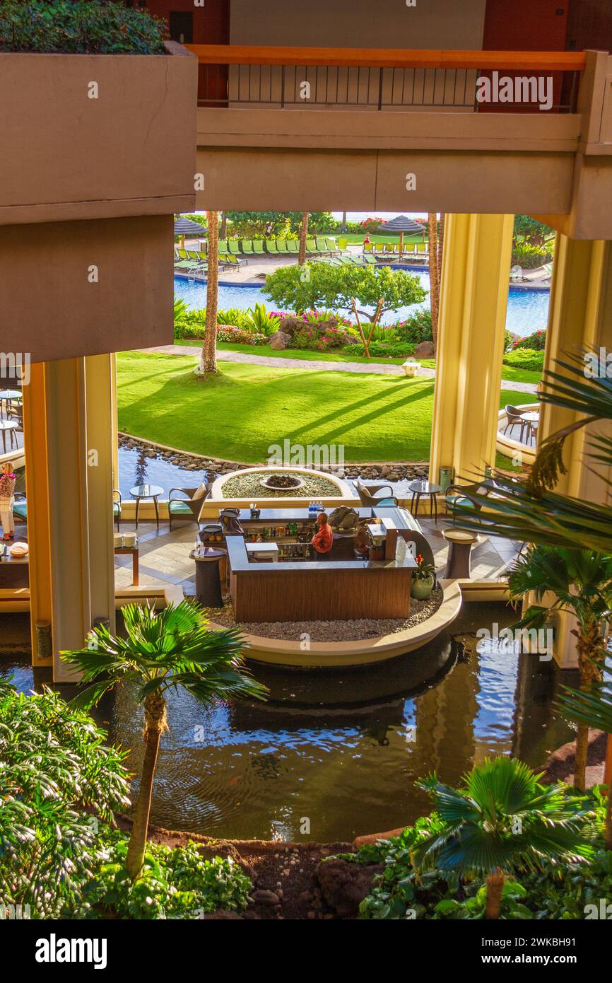 Hyatt Regency luxury hotel and resort on Kaanapali Beach on the west ...