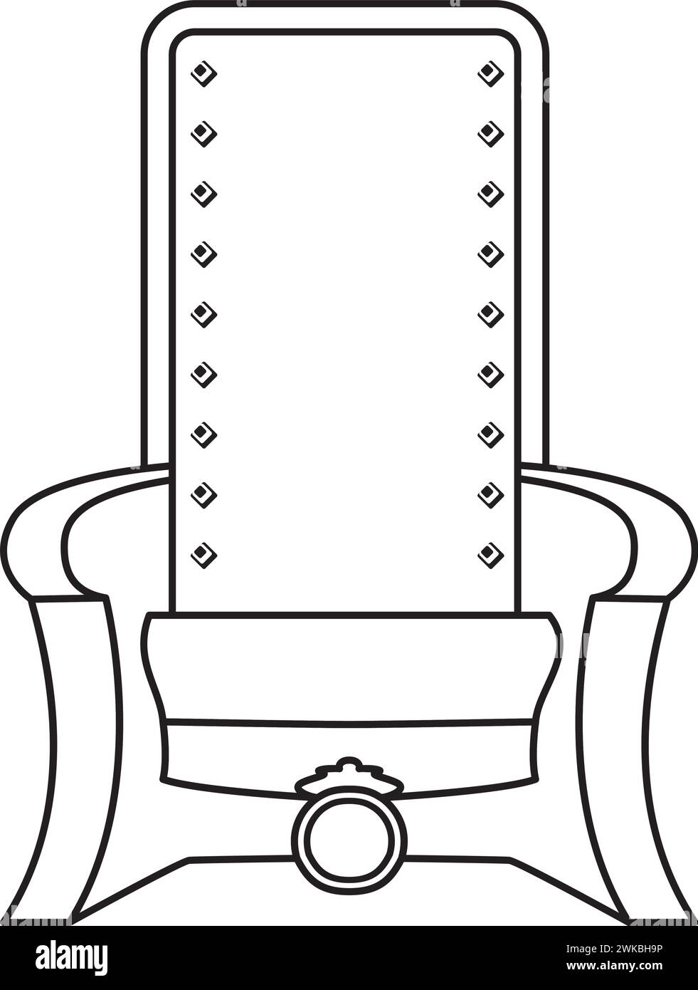 Royal chair outline icon Vector Stock Vector Image & Art - Alamy
