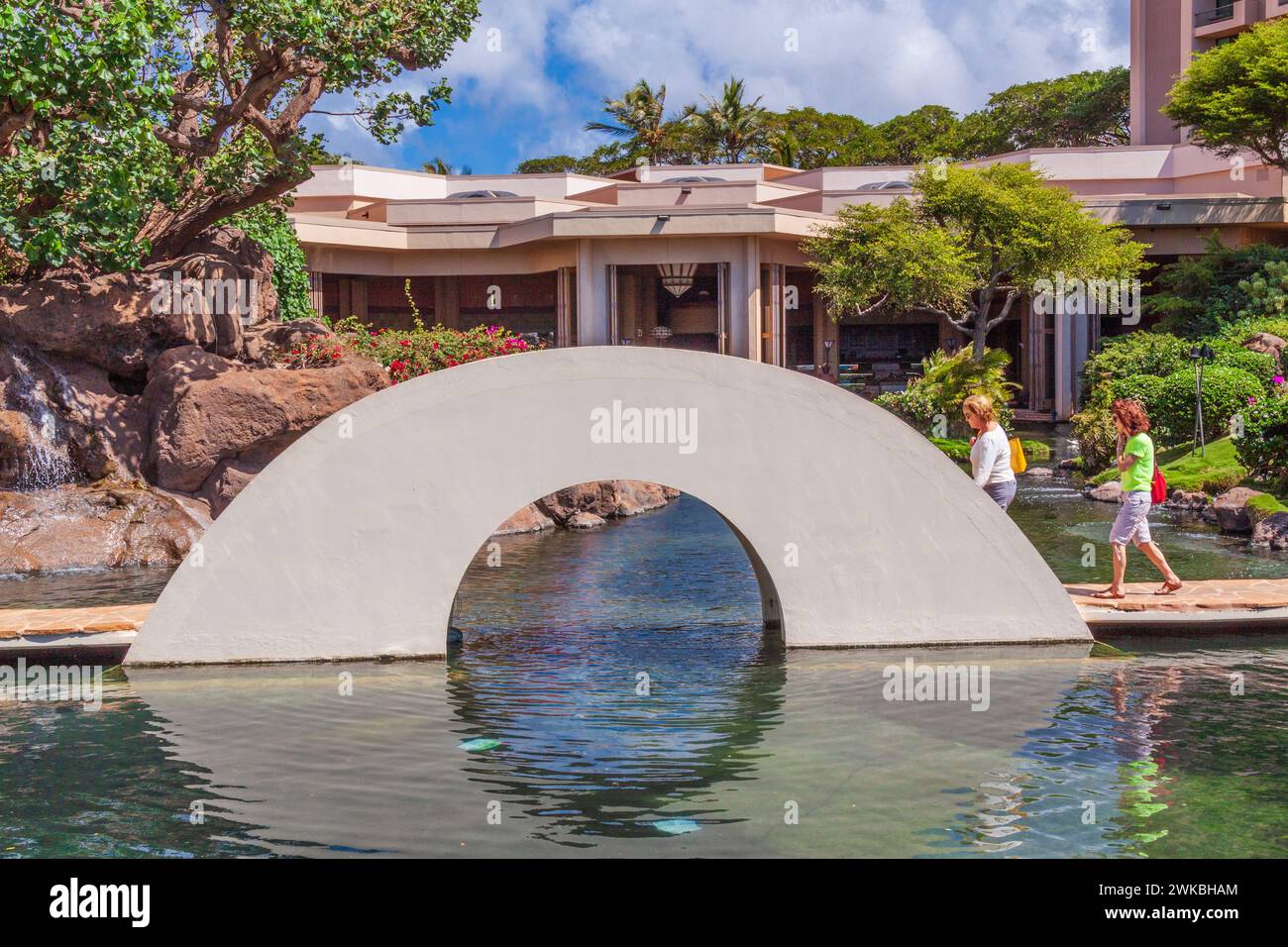 Hyatt Regency luxury hotel and resort on Kaanapali Beach on the west ...