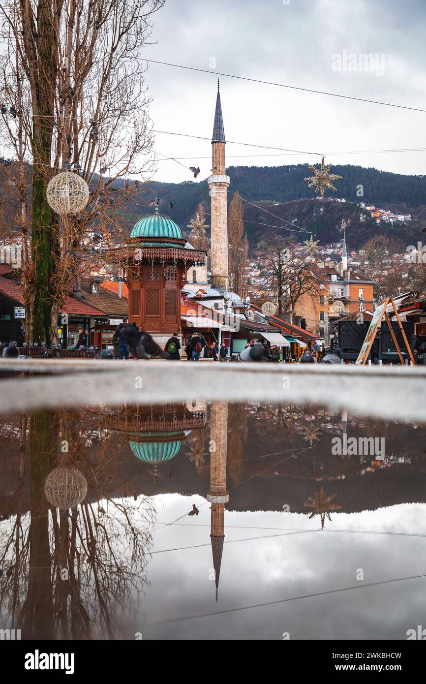 Sarajevo - BiH - 11 FEB 2024: Bascarsija is Sarajevo's old bazaar and ...