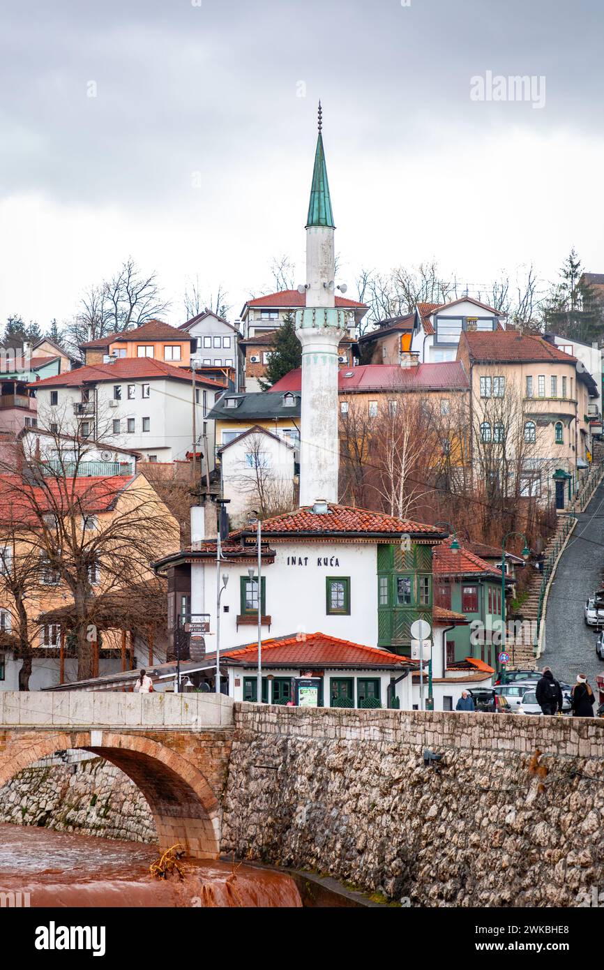 Sarajevo - Bosnia and Herzegovina - 11 FEB 2024: Inat Kuca, The House ...