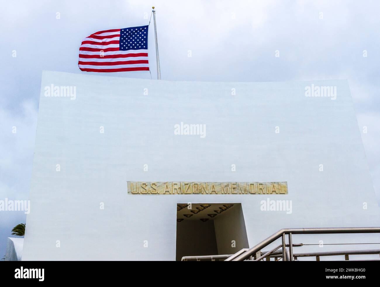 USS Arizona memorial at Pearl Harbor on Oahu in Hawaii, a graveyard for ...