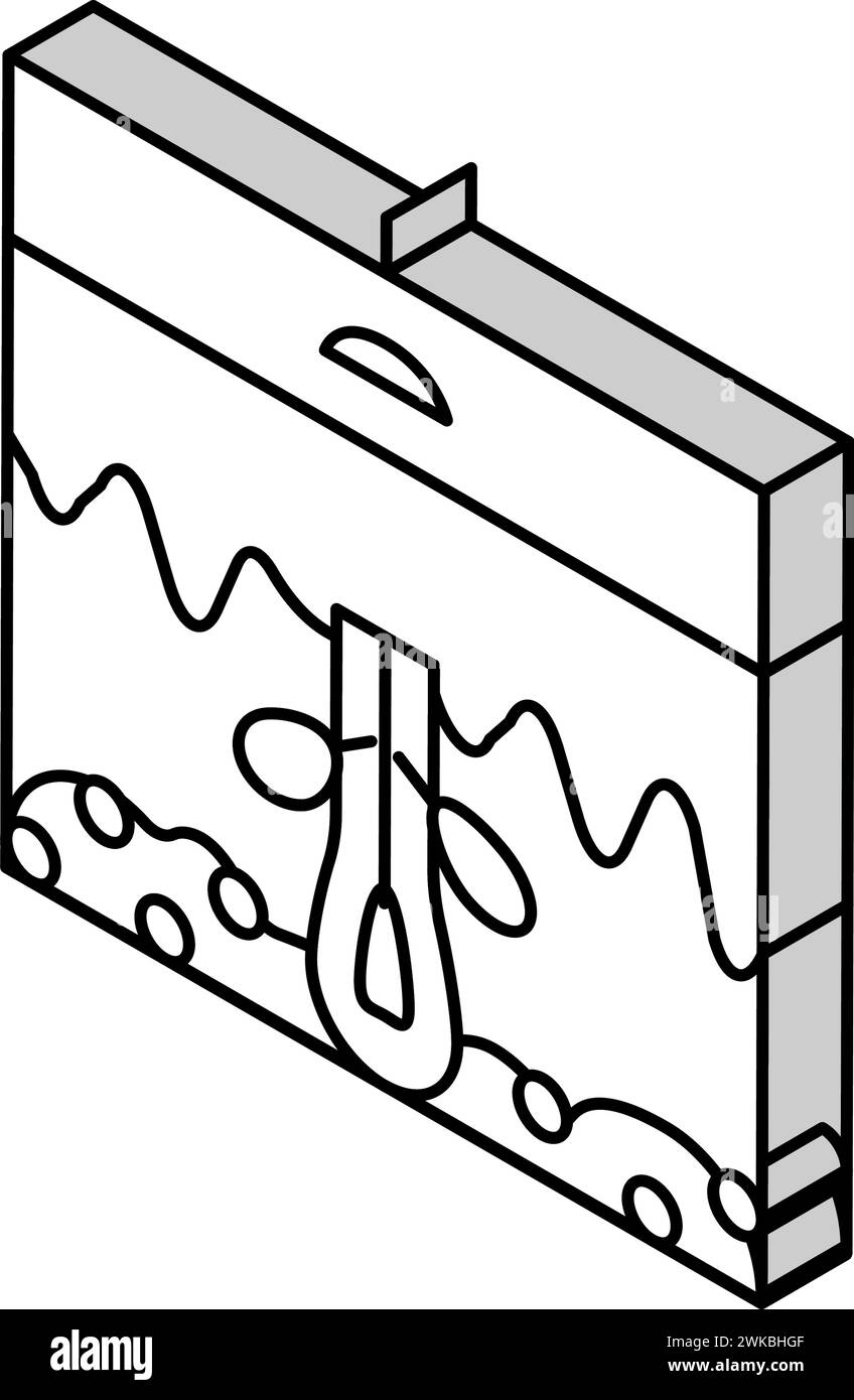sebum skin production isometric icon vector illustration Stock Vector ...