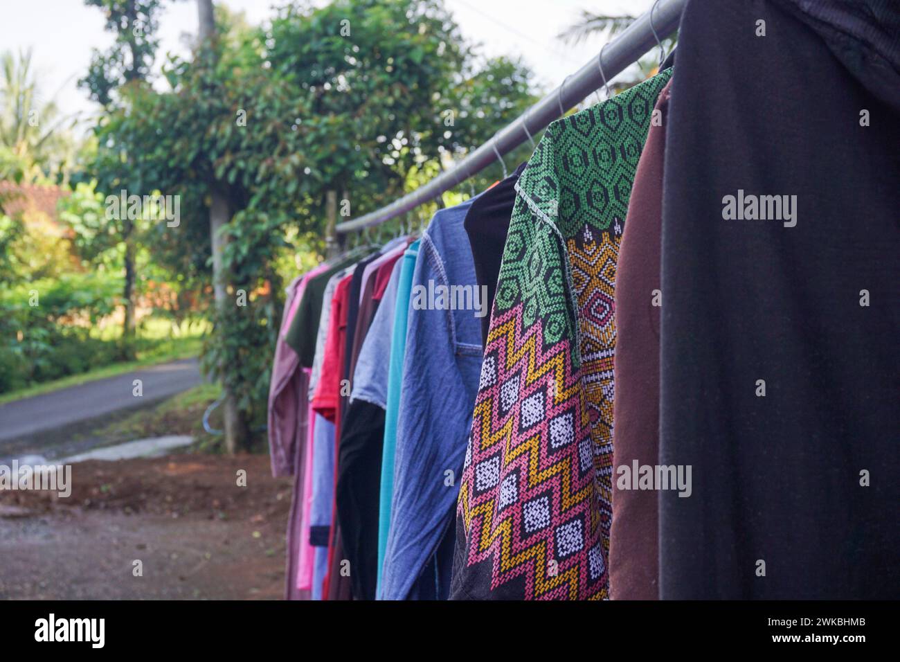 Stock photo of clothes being dried Stock Photo - Alamy
