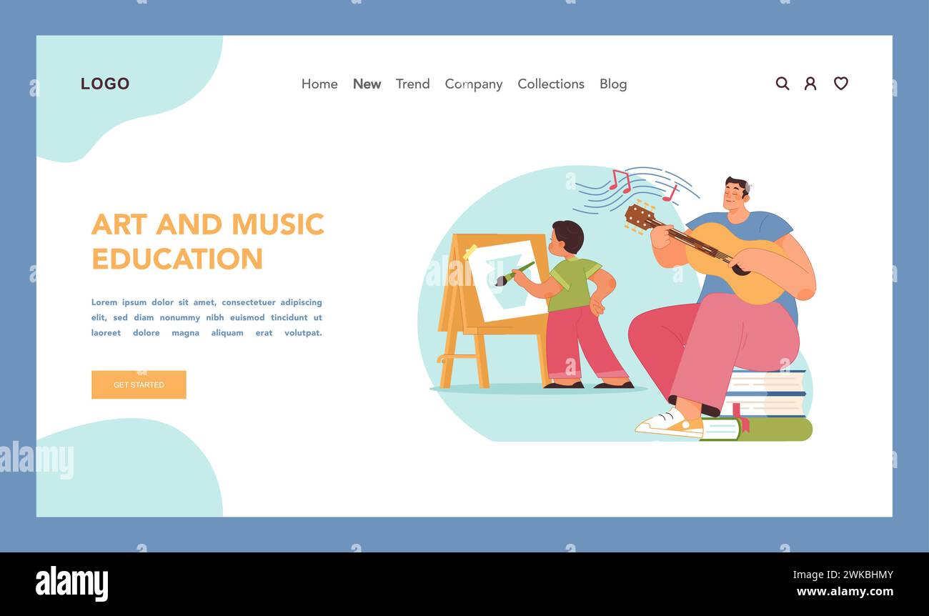 Creative arts concept. Young male student painting vase on easel paired ...