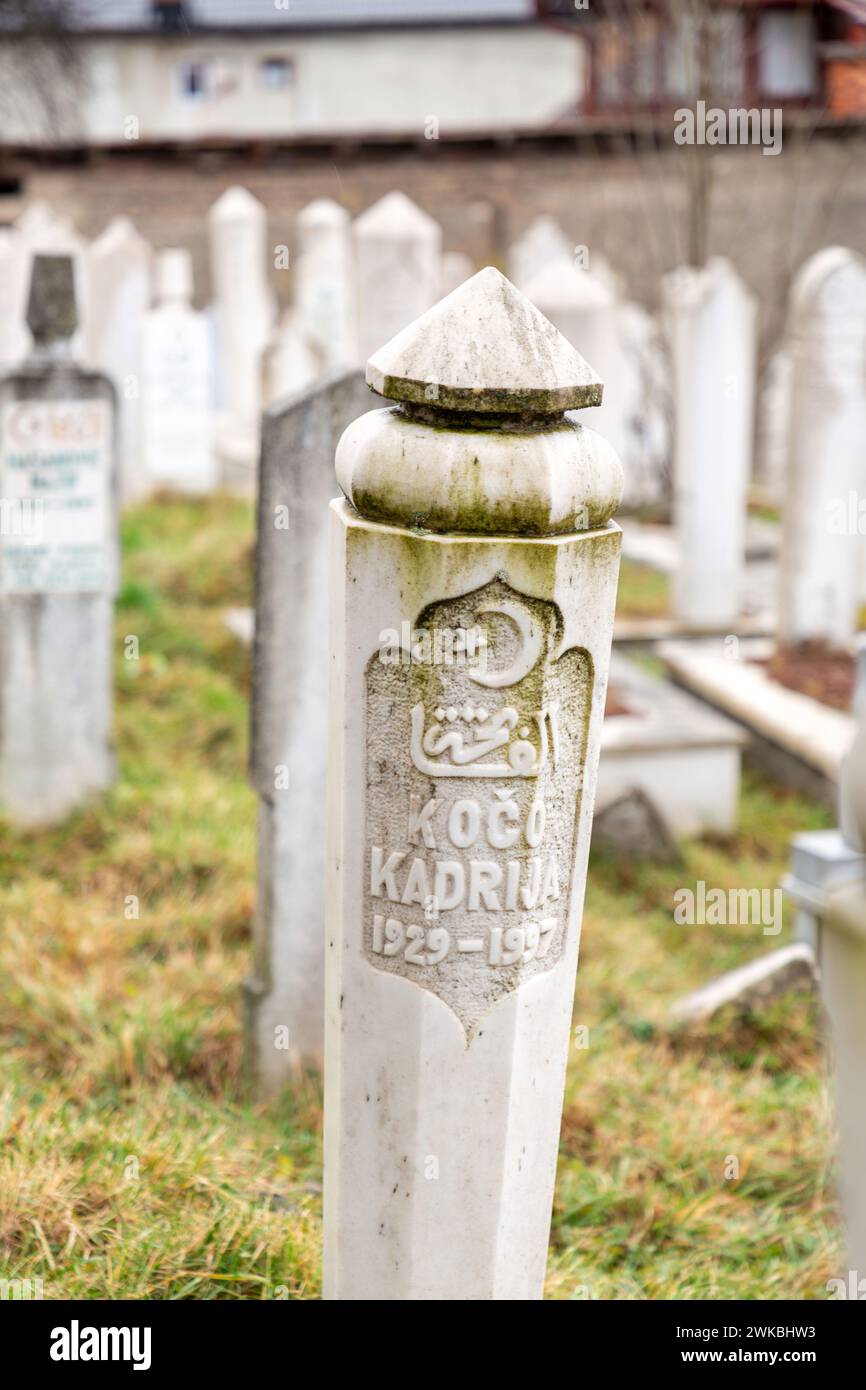 Sarajevo - Bosnia and Herzegovina - 11 FEB 2024: Muslim graveyard ...