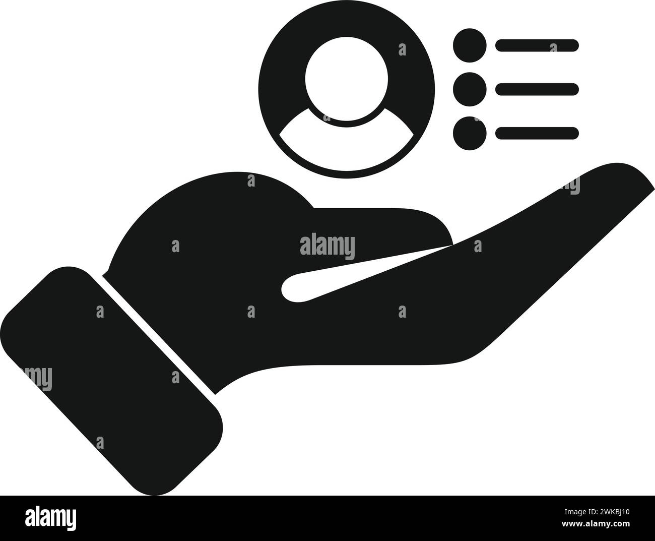 Take care of client icon simple vector. Team trust process. Document ...