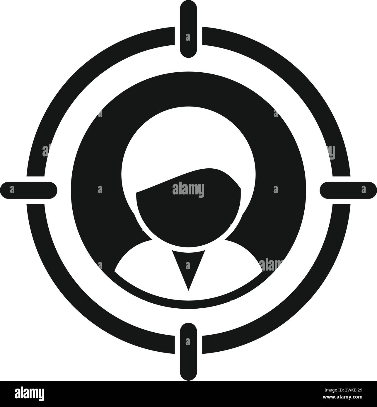 Client online target icon simple vector. Criminal process. Customer ...