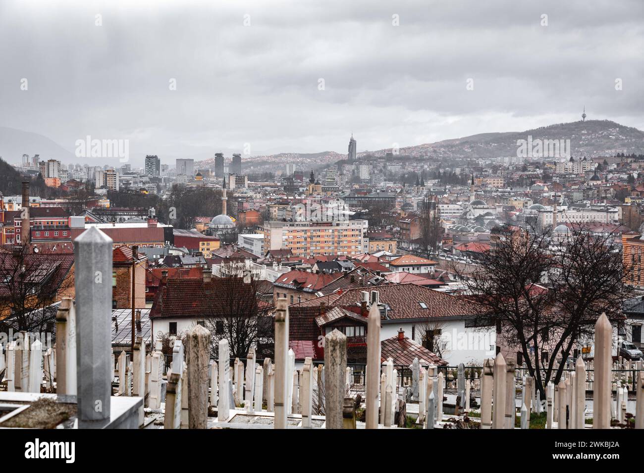 Sarajevo - Bosnia and Herzegovina - 11 FEB 2024: Aerial view of ...