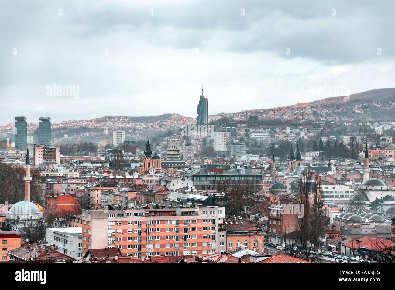 Sarajevo - Bosnia and Herzegovina - 11 FEB 2024: Aerial view of ...
