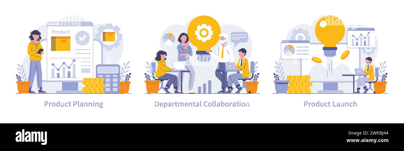 Product development set. Critical planning, cross-departmental ...
