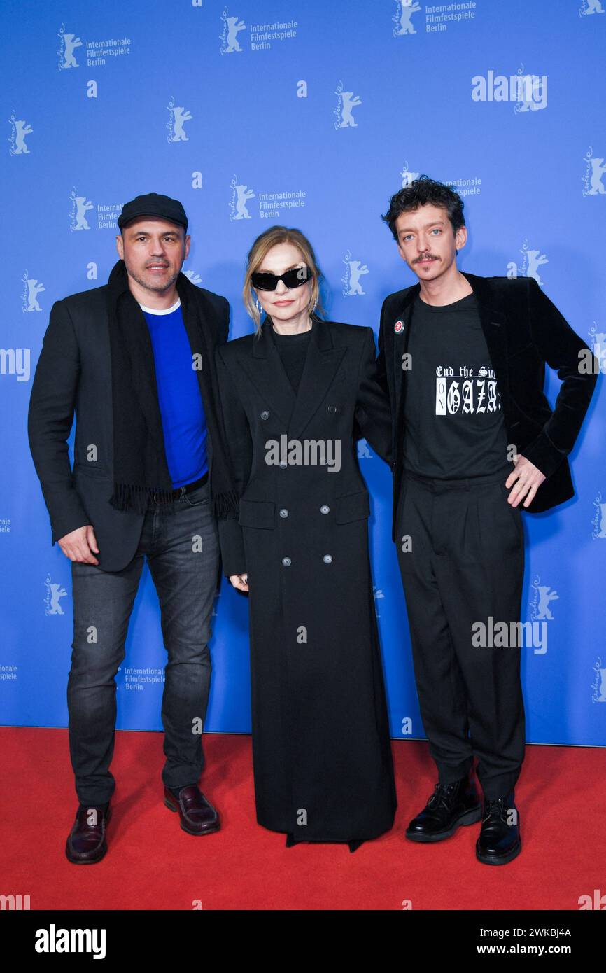 Stephane Rideau, Isabelle Huppert and Nahuel Perez Biscayart attending ...