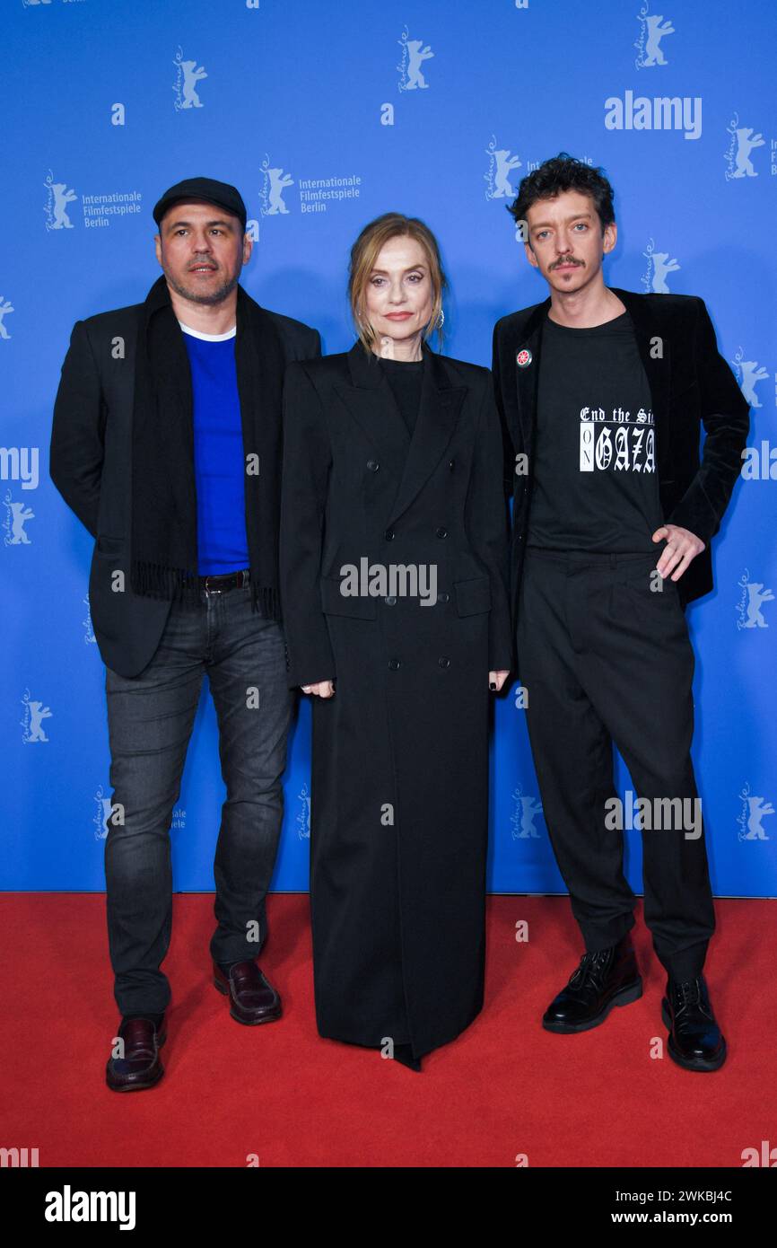 Berlin, Germany. 19th Feb, 2024. Stephane Rideau, Isabelle Huppert and ...