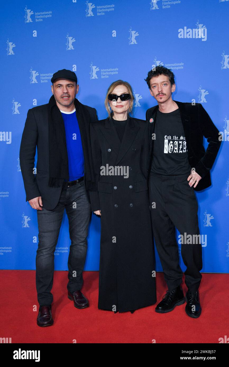 Stephane Rideau, Isabelle Huppert and Nahuel Perez Biscayart attending ...