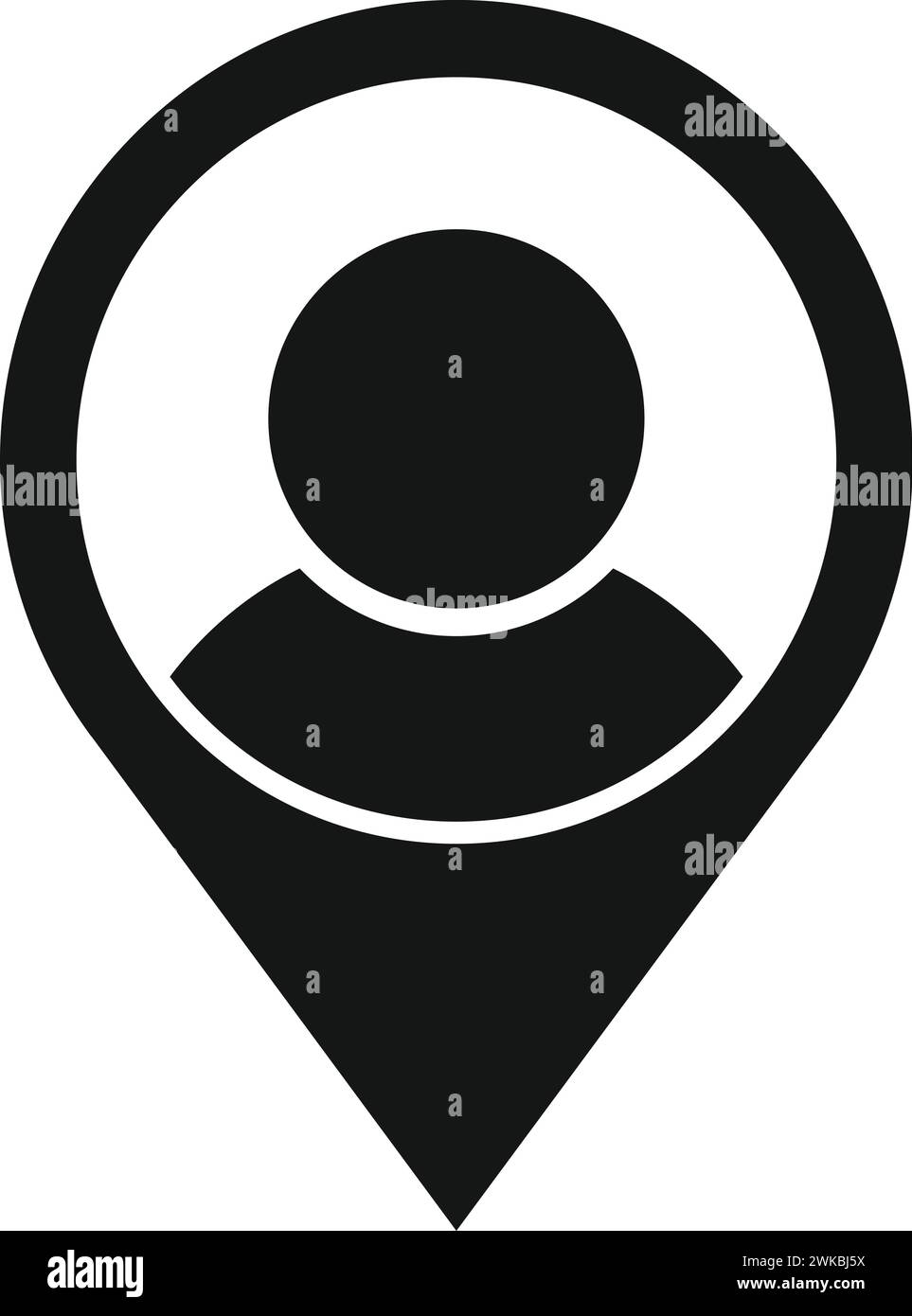 Client online location icon simple vector. Design market. Process ...