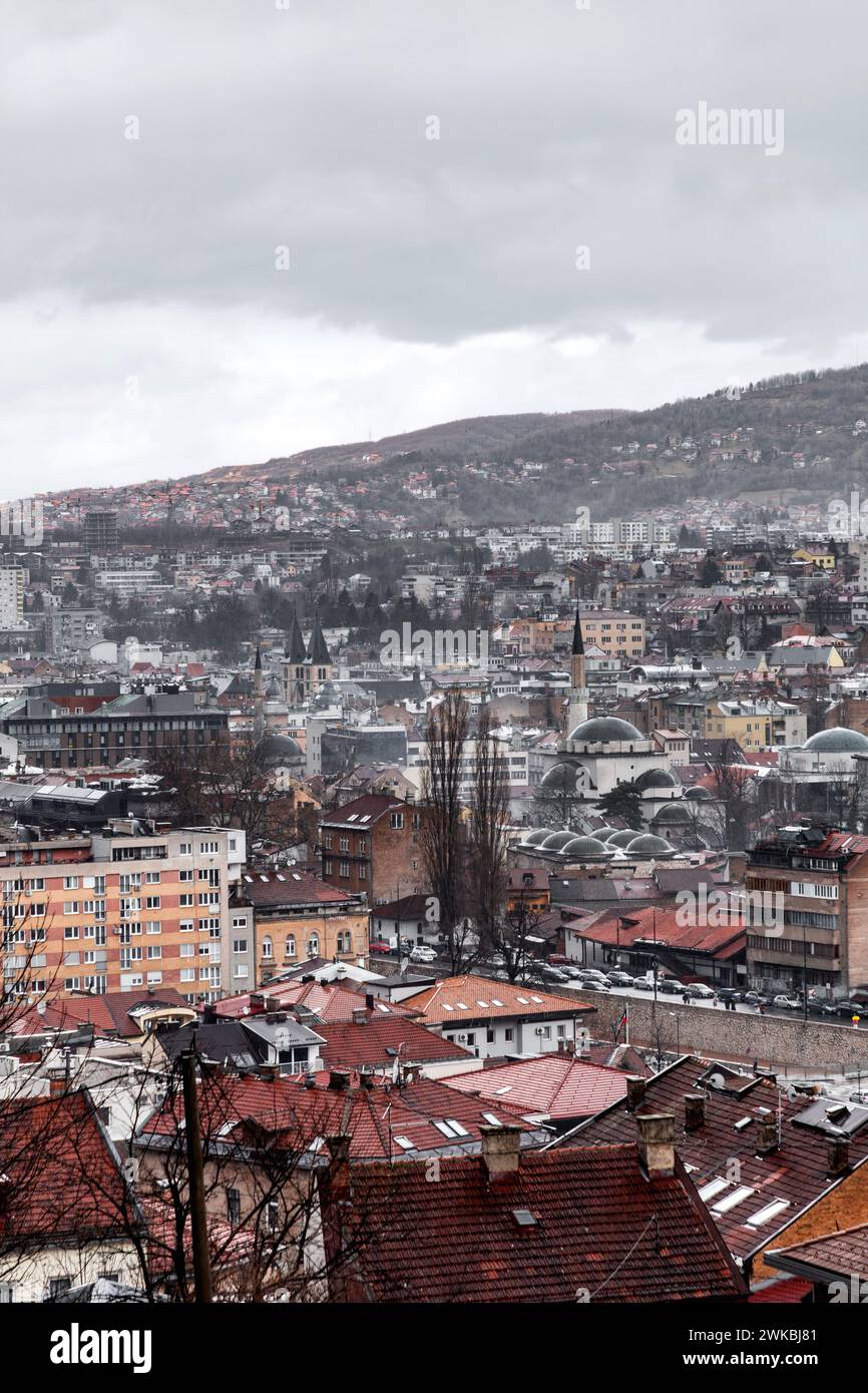 Sarajevo - Bosnia and Herzegovina - 11 FEB 2024: Aerial view of ...