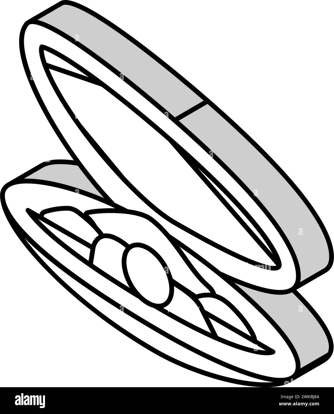 pearl oyster shell isometric icon vector illustration Stock Vector ...