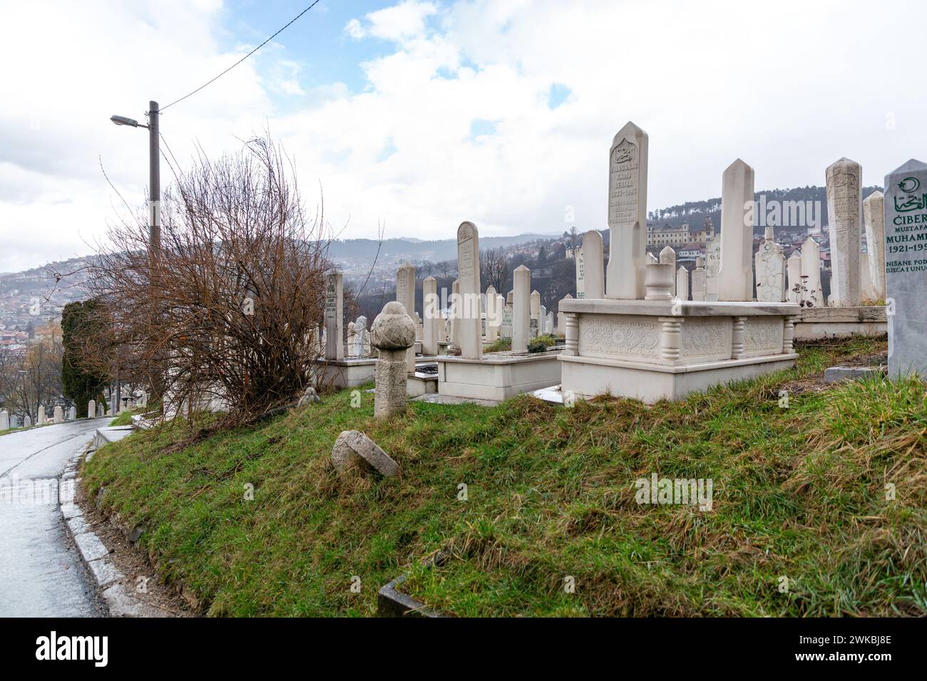 Sarajevo - Bosnia and Herzegovina - 11 FEB 2024: Muslim graveyard ...