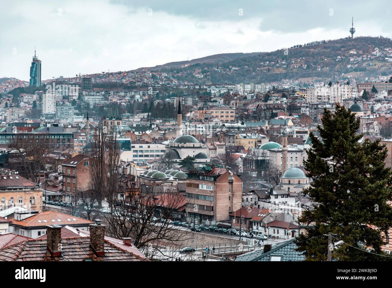 Sarajevo - Bosnia and Herzegovina - 11 FEB 2024: Aerial view of ...