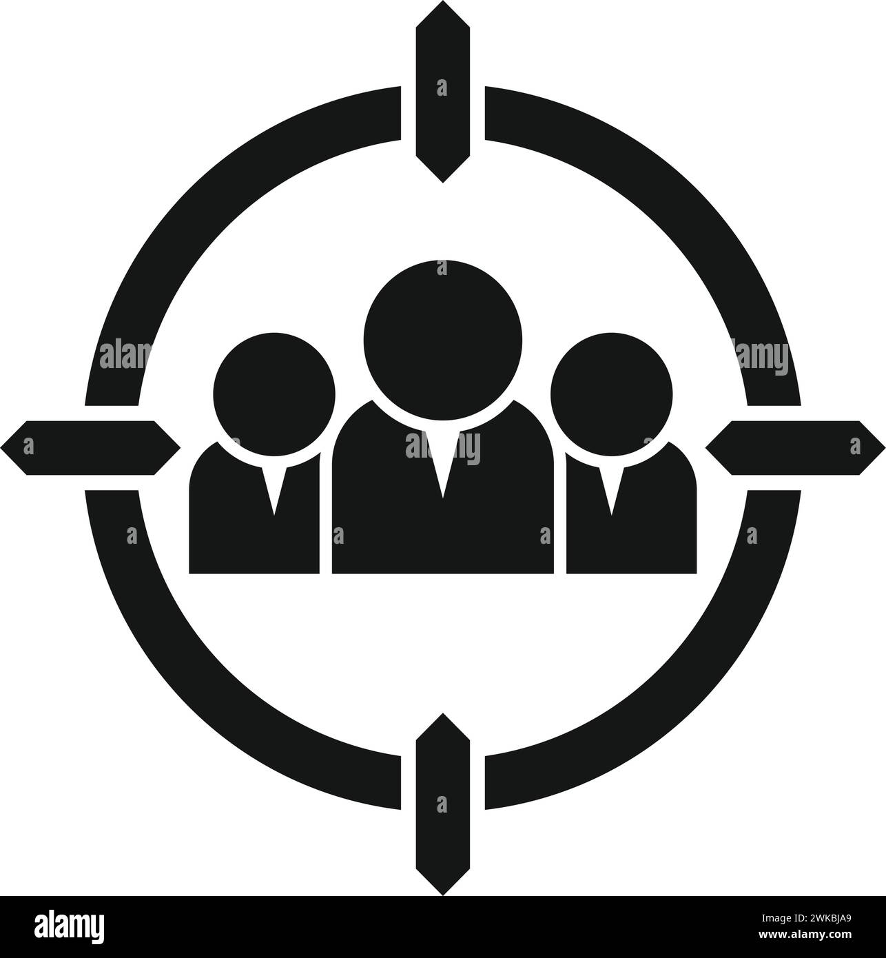 Target client team icon simple vector. Process identity. Stock crime ...