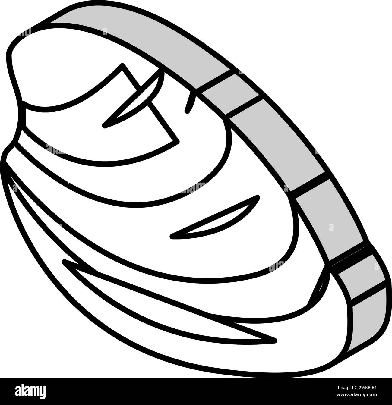 ocean quahog clam isometric icon vector illustration Stock Vector Image ...