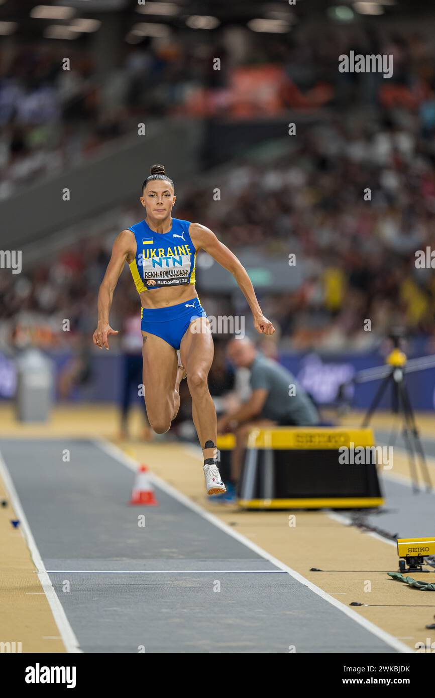 Maryna BEKH-ROMANCHUK participating in the triple jump at the World ...