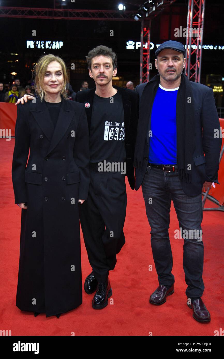 Isabelle Huppert, Nahuel Perez Biscayart and Stephane Rideau attending ...