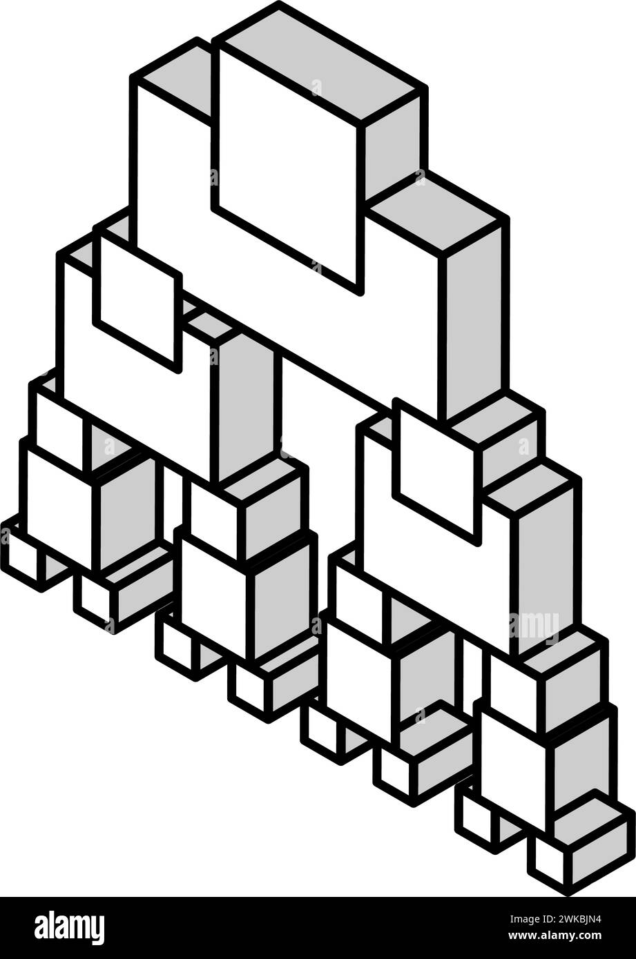 binary decision diagram isometric icon vector illustration Stock Vector ...