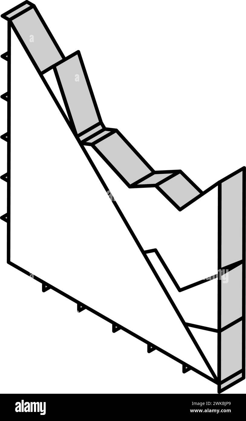 stacked area chart isometric icon vector illustration Stock Vector ...