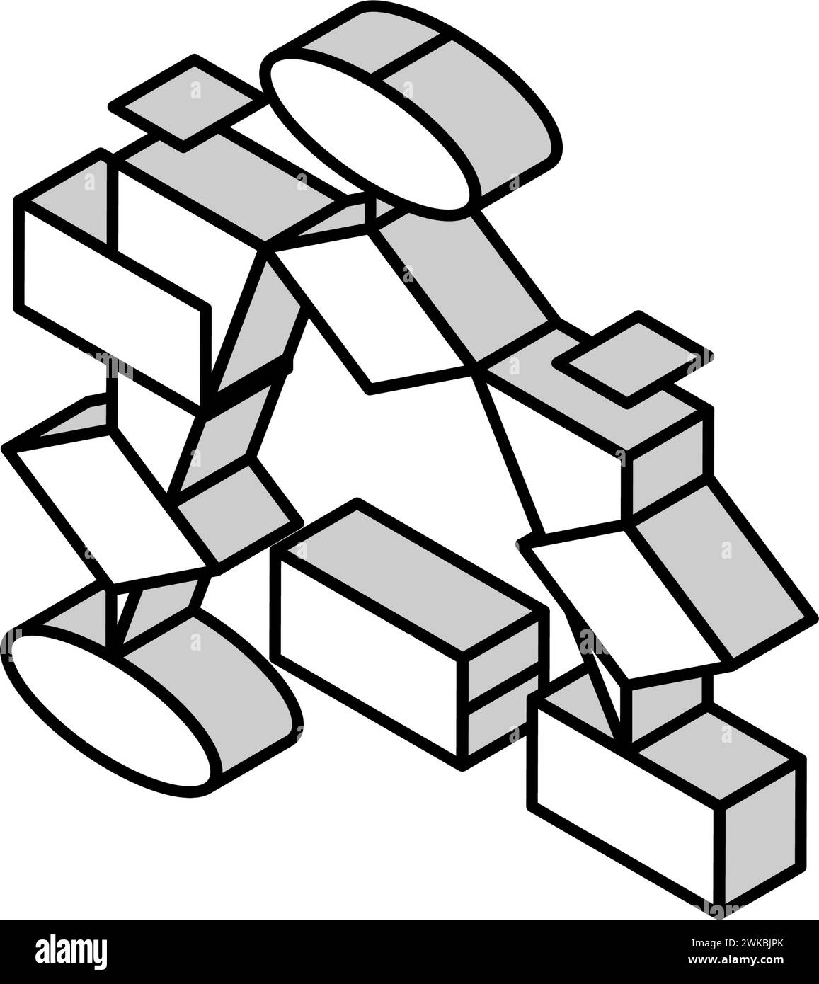 flow chart isometric icon vector illustration Stock Vector Image & Art - Alamy