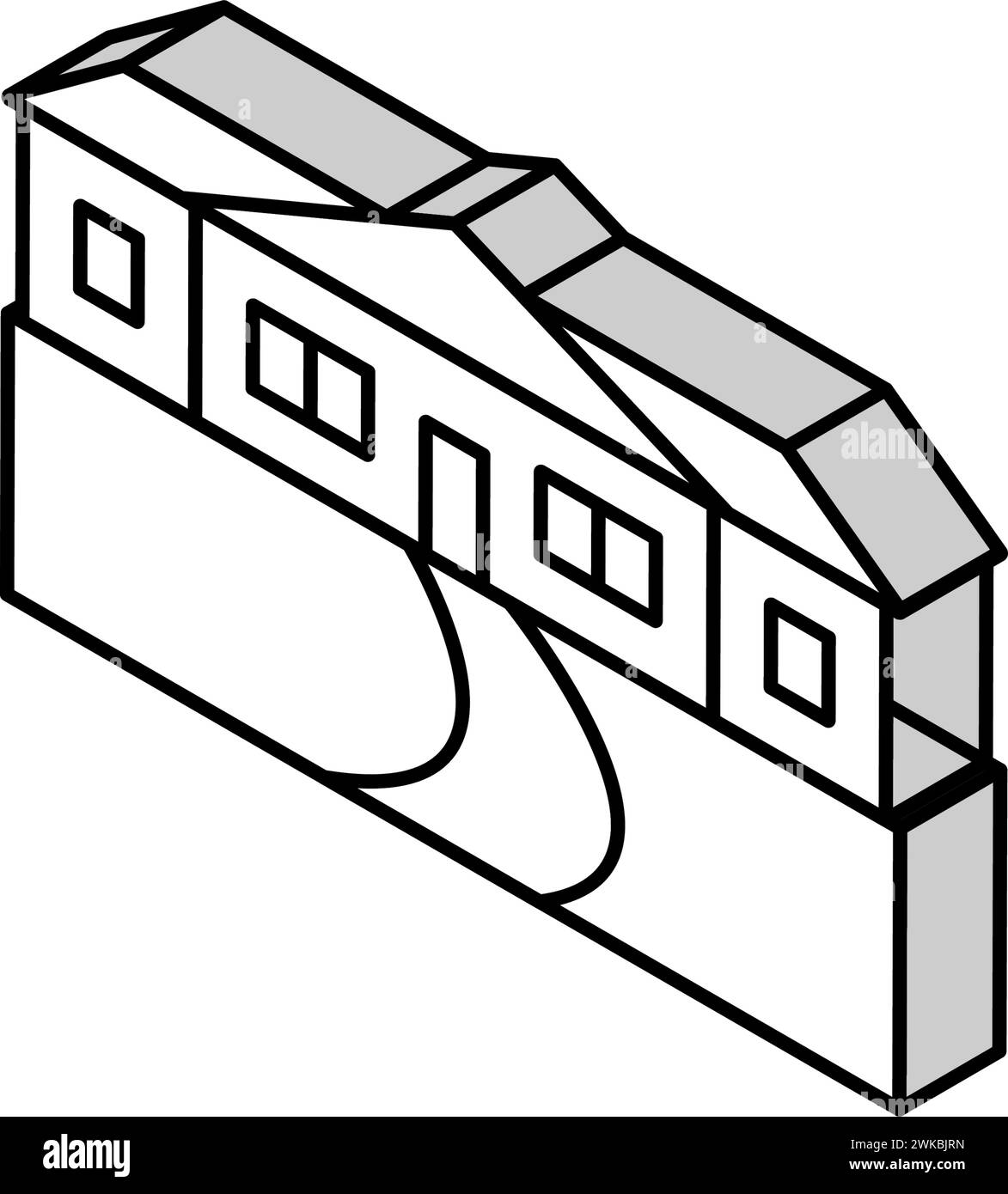 ranch house isometric icon vector illustration Stock Vector Image & Art ...