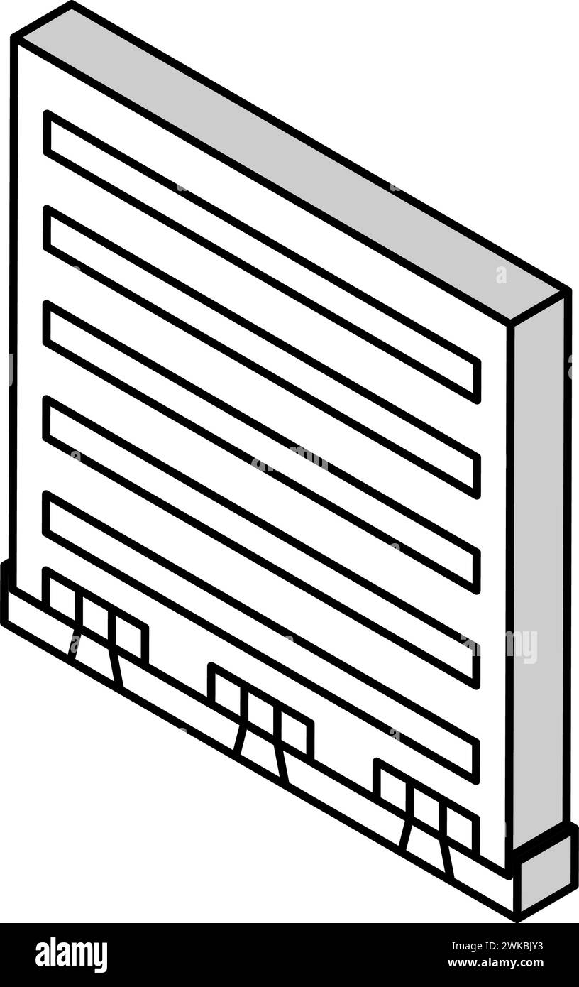 Apartment House Isometric Icon Vector Illustration Stock Vector Image