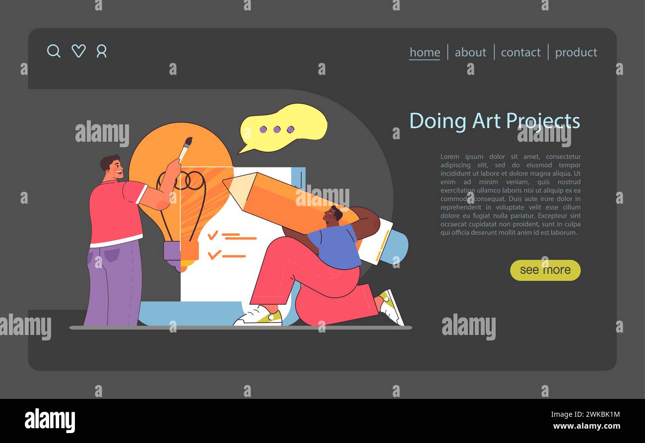 Art projects concept. Creativity flows as friends collaborate on a vibrant piece. Expressive and ...