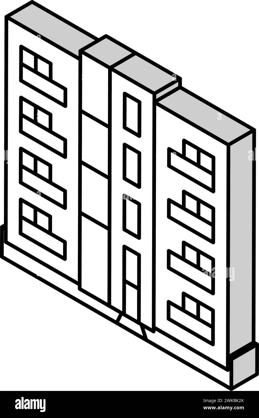 condo house isometric icon vector illustration Stock Vector Image & Art ...